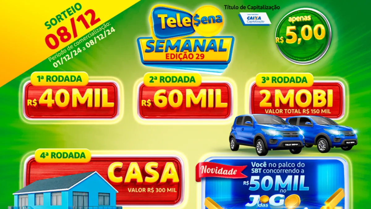 Tele Sena Semanal 08/12/2024: saiba o resultado do 29º sorteio de hoje ...